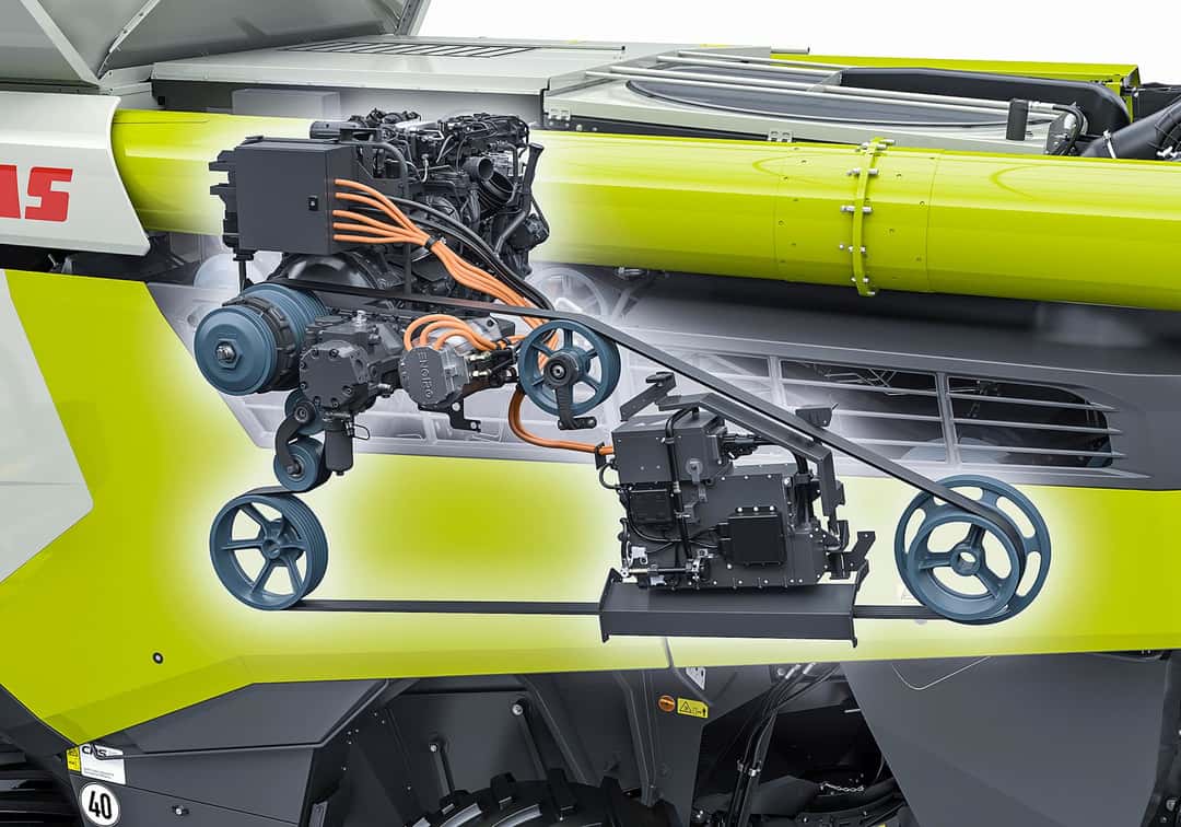 Teilelektrifizierter Mähdrescherantrieb von Claas: Dreschen mit E-Boost ...